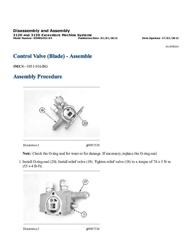 Caterpillar 312D and 313D Excavators Repair Service Manual | A++ Repair ...